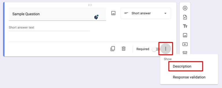How to specify and validate input formats in Google Forms | BiFu on the web