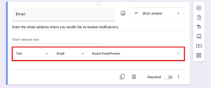 How to specify and validate input formats in Google Forms | BiFu on the web