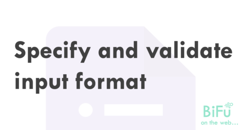 How to specify and validate input formats in Google Forms | BiFu on the web